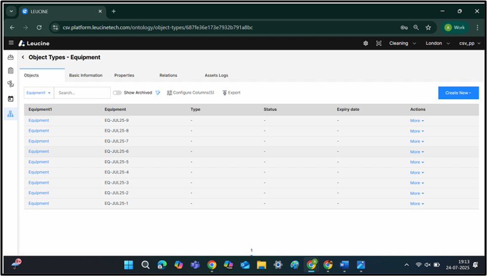 How to Export objects in bulk using Excel?