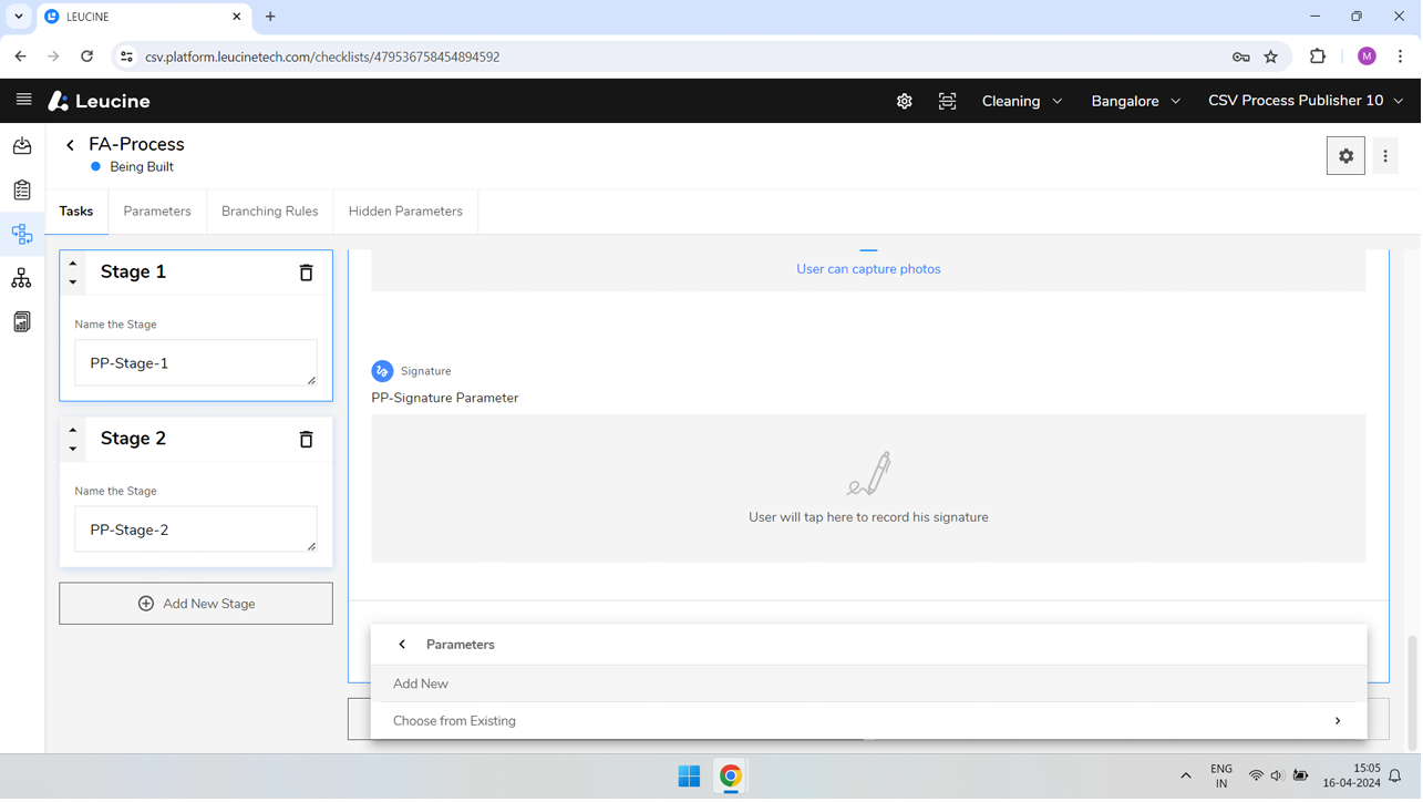 How to Create a Single Select Dropdown Process Parameter