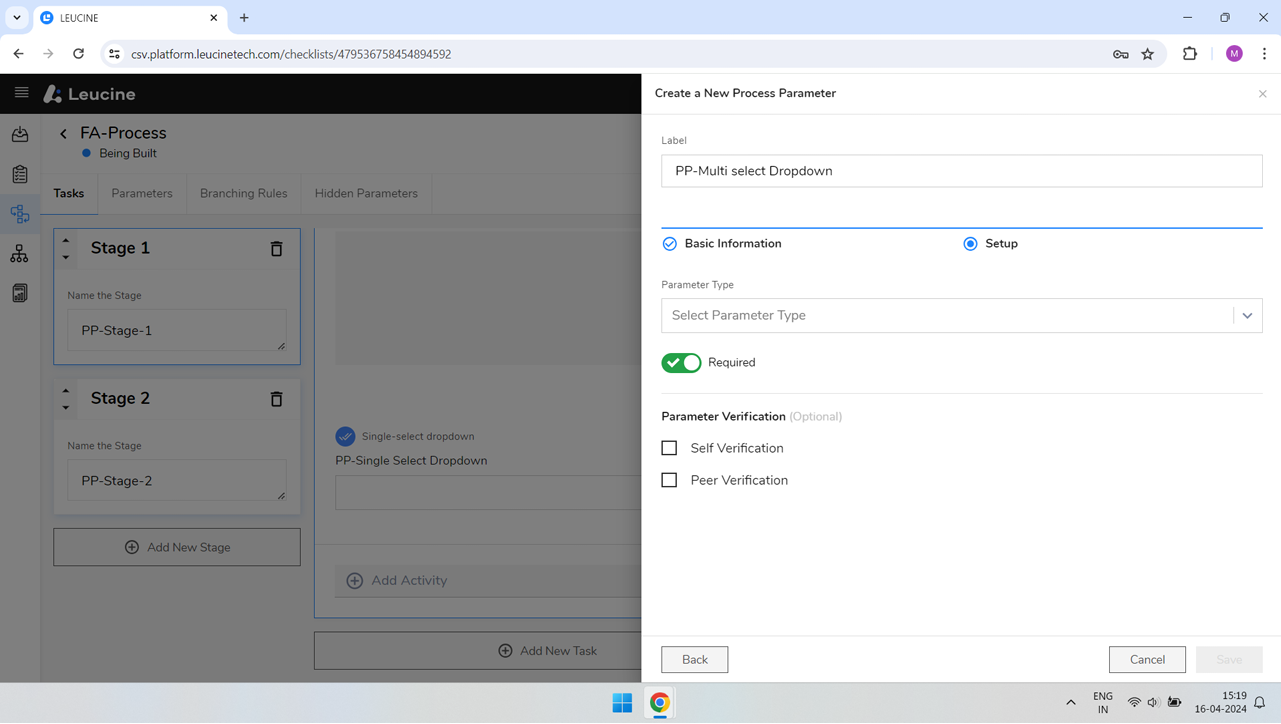 How to Create a Multi Select Dropdown Process Parameter