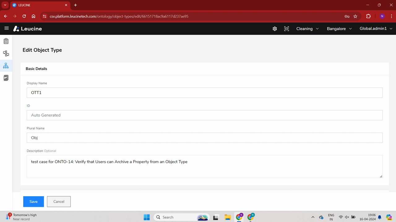 How to Edit an Object Type's Name