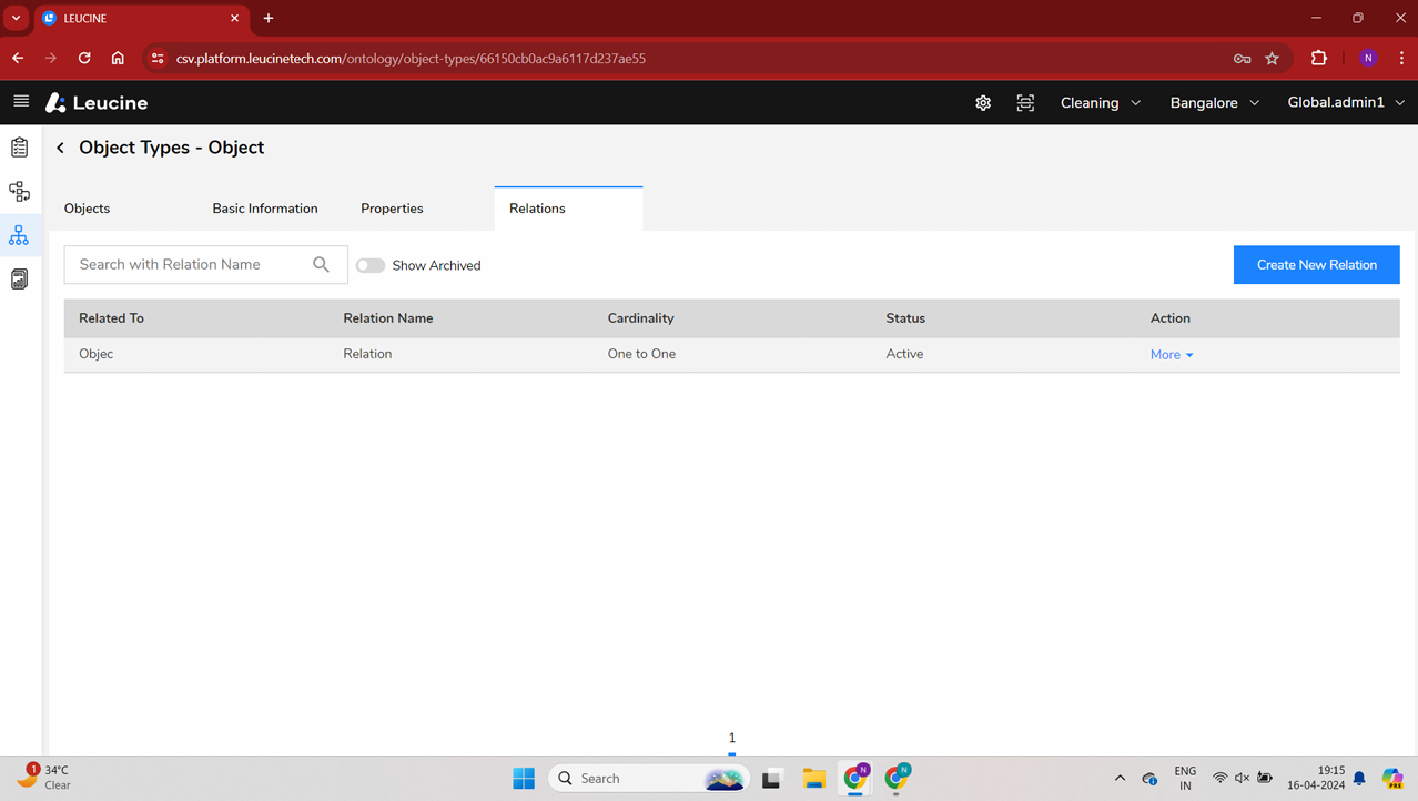 How to Archive a Relationship Between Object Types