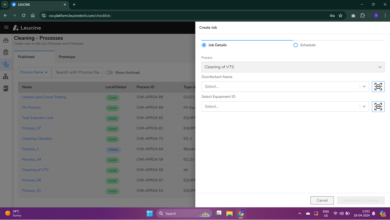 How to Execute Set Property Action for Number Parameter in Create Job Form